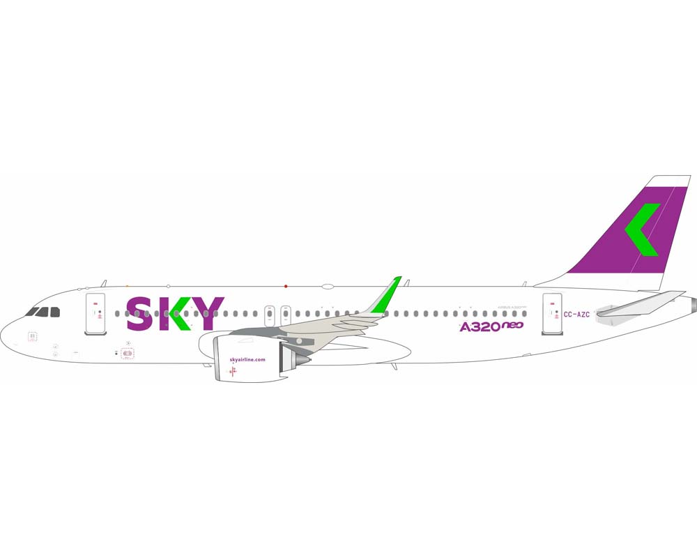 www.JetCollector.com: Sky Airline A320 w/stand CC-AZC 1:200 Scale El ...