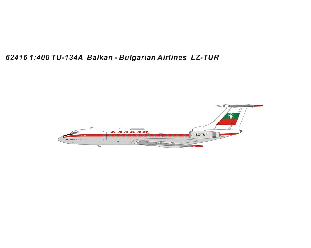 www.JetCollector.com: Balkan Tu-134A LZ-TUR 1:400 Scale Panda Models ...