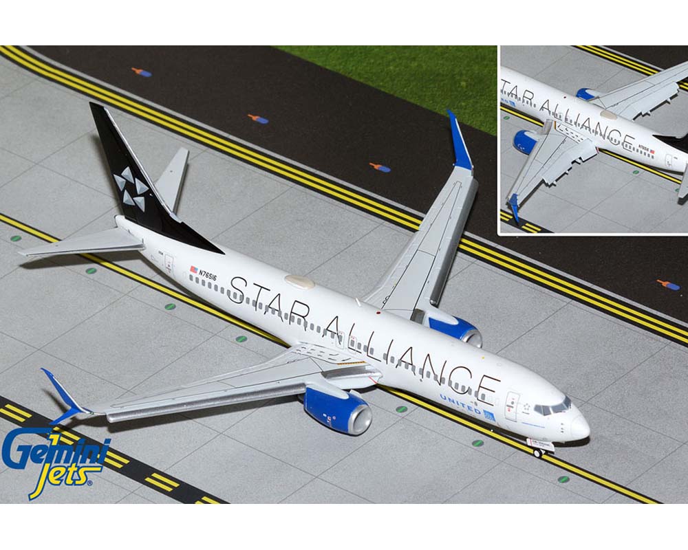 www.JetCollector.com: United Airlines B737-800 Star Alliance, flaps ...