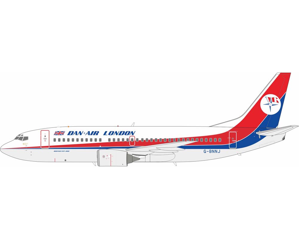 www.JetCollector.com: Dan Air B737-300 w/stand G-BNNJ 1:200 Scale ...