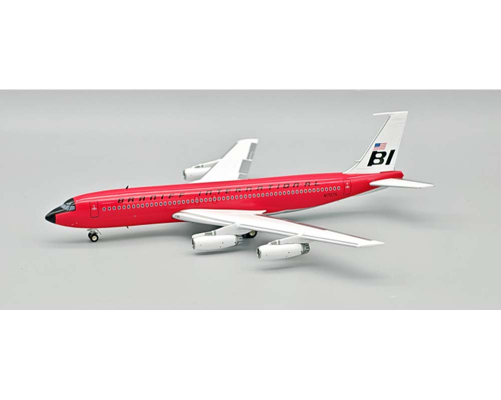 www.JetCollector.com: Braniff B707 Super Jet Red, w/stand N7075 1:200 ...