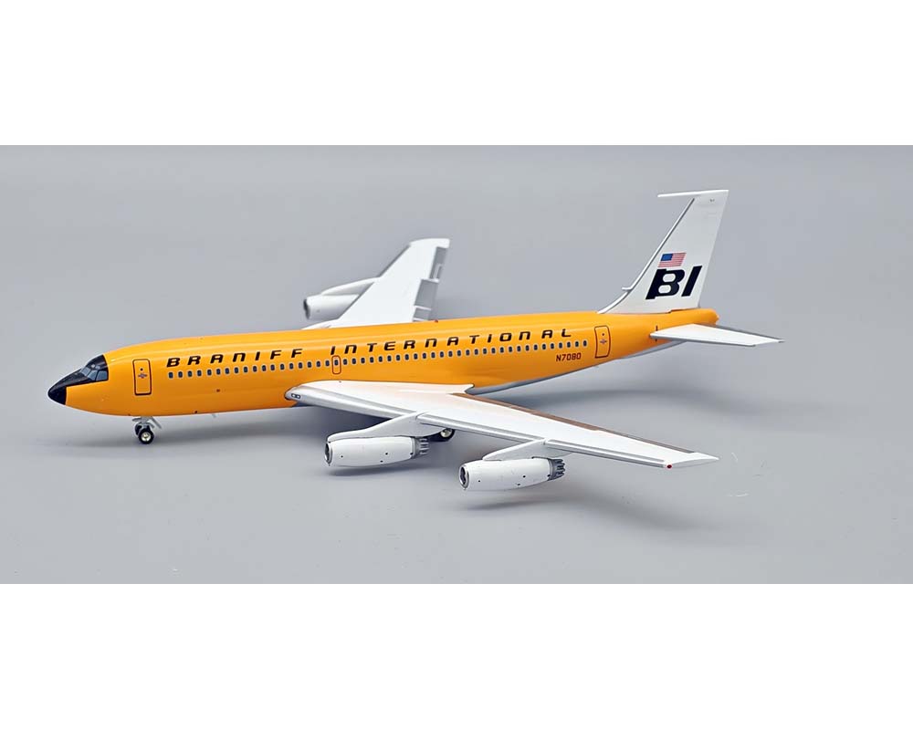 www.JetCollector.com: Braniff B720 Super Jet Orange, w/stand N7080 1: ...