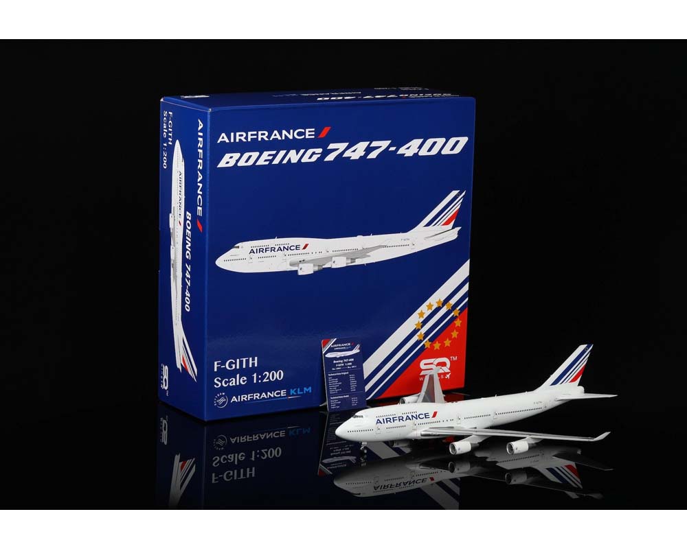 www.JetCollector.com: Air France B747-400 Flaps Down, w/stand F-GITH 1: ...