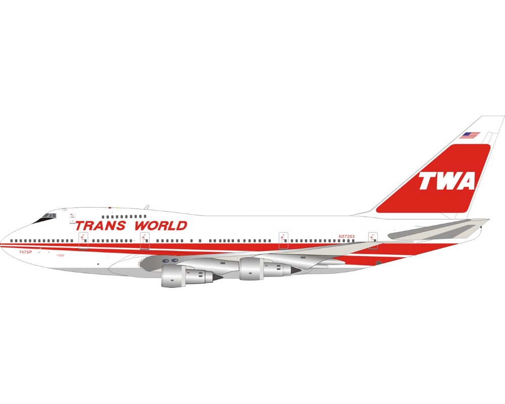 www.JetCollector.com: TWA Boeing B747SP w/stand B57203 1:200 Scale ...