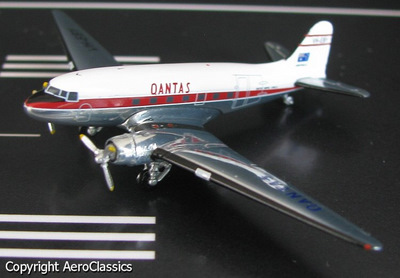 www.JetCollector.com: AEROCLASSICS QANTAS DC-3 VH-EBY 1:400 SCALE ACQFA0909