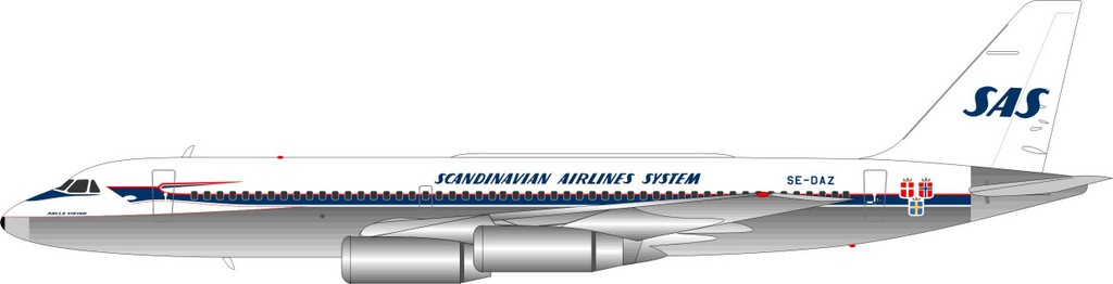 www.JetCollector.com: SAS Convair CV990A Polished w/Stand SE-DAZ
